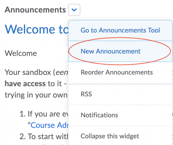 announcements_button – Teaching & Learning Support