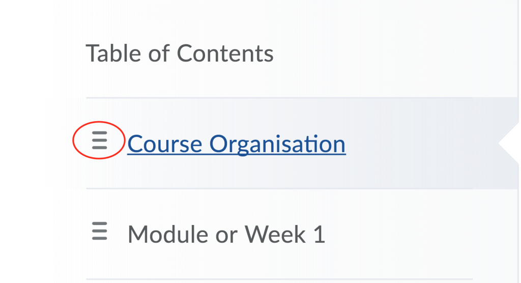 drag modules – Teaching & Learning Support