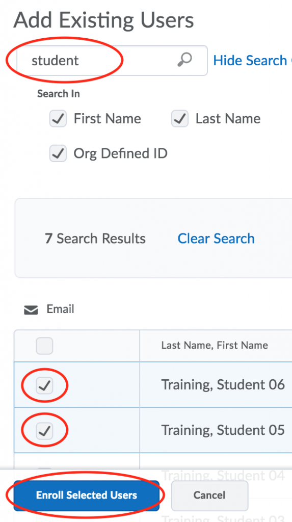 enroll students – Teaching & Learning Support