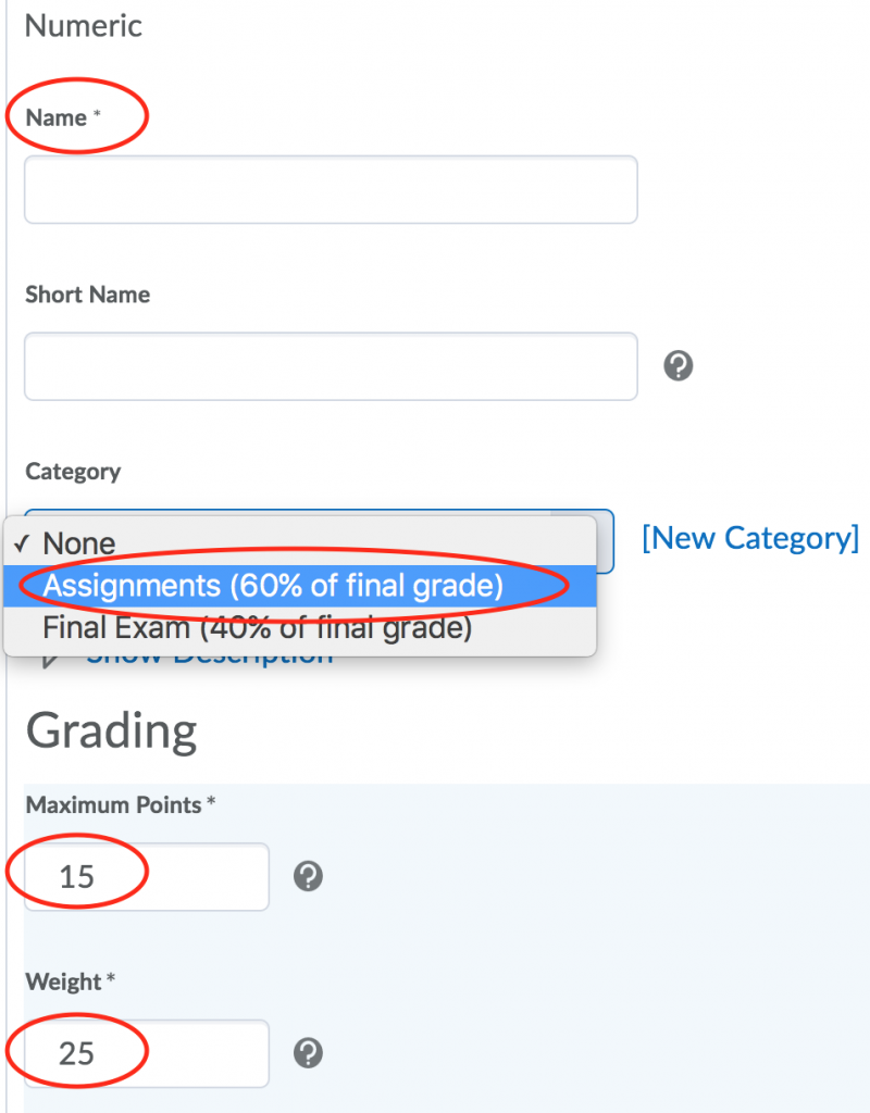 item numeric – Teaching & Learning Support