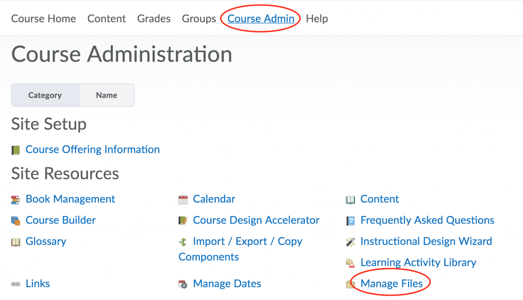 manage files – Teaching & Learning Support