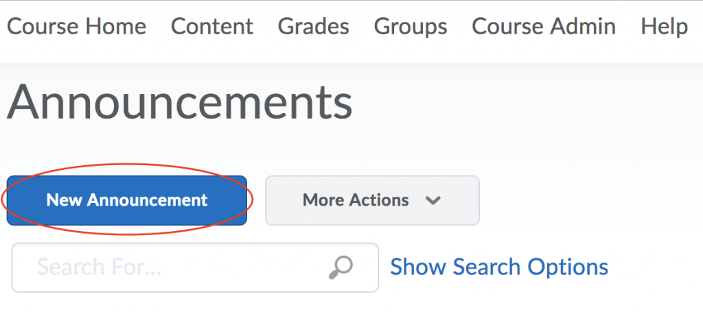 new_announcement – Teaching & Learning Support