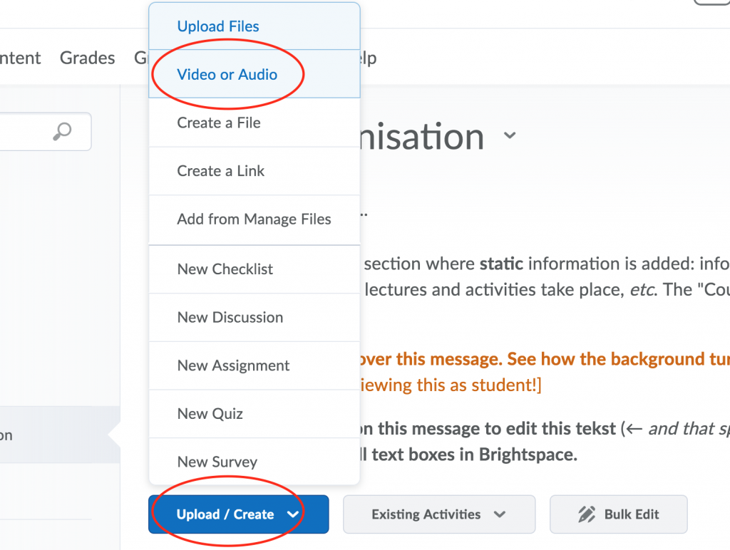 uploadvideo – Teaching & Learning Support
