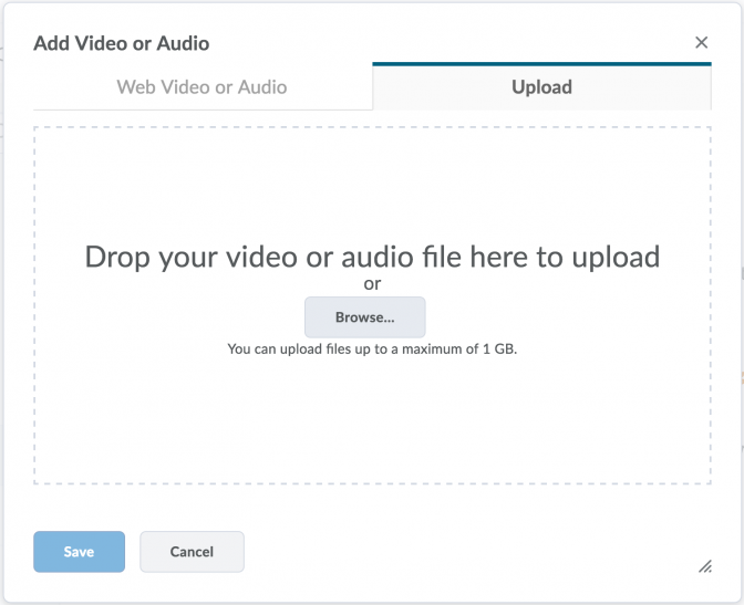 uploadvideofile – Teaching & Learning Support