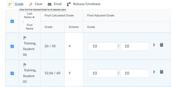 grade_all – Teaching & Learning Support