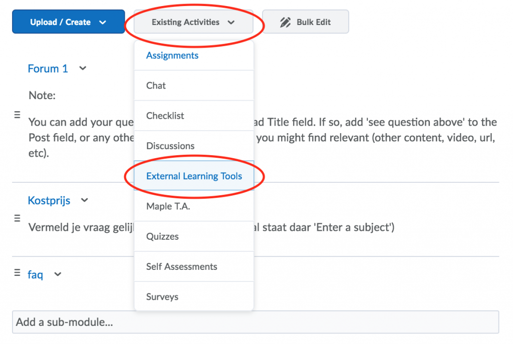 Externing learning tools – Teaching & Learning Support