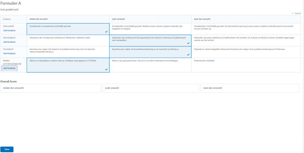 Feedback update 2 – Teaching & Learning Support